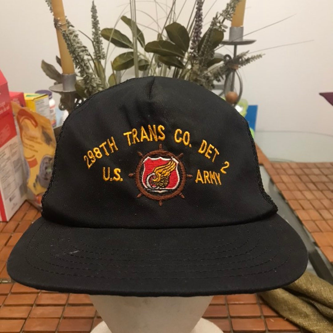 Vintage 298th Trans Co Det Us Army Trucker Snapback Hat 1990s - Etsy