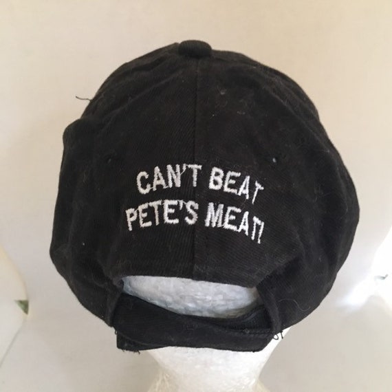 Vintage Smoke meat Pete Strapback hat 1990s 80s Z1 - Gem