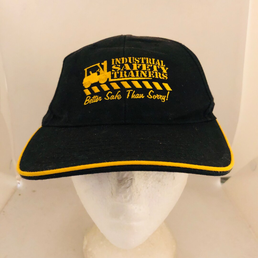 Vintage Industrial Safety Trainers Strapback Hat Adjustable 1990s 80s ...
