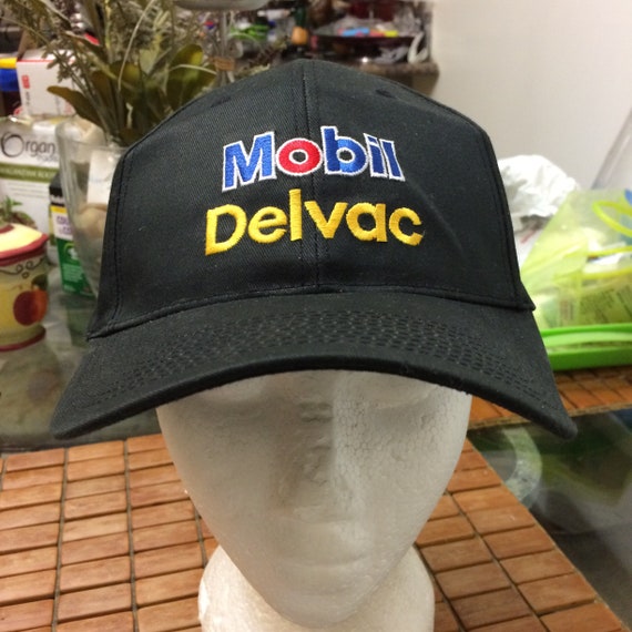 Vintage Mobil One Delvac Strapback Hat 1990s - Gem