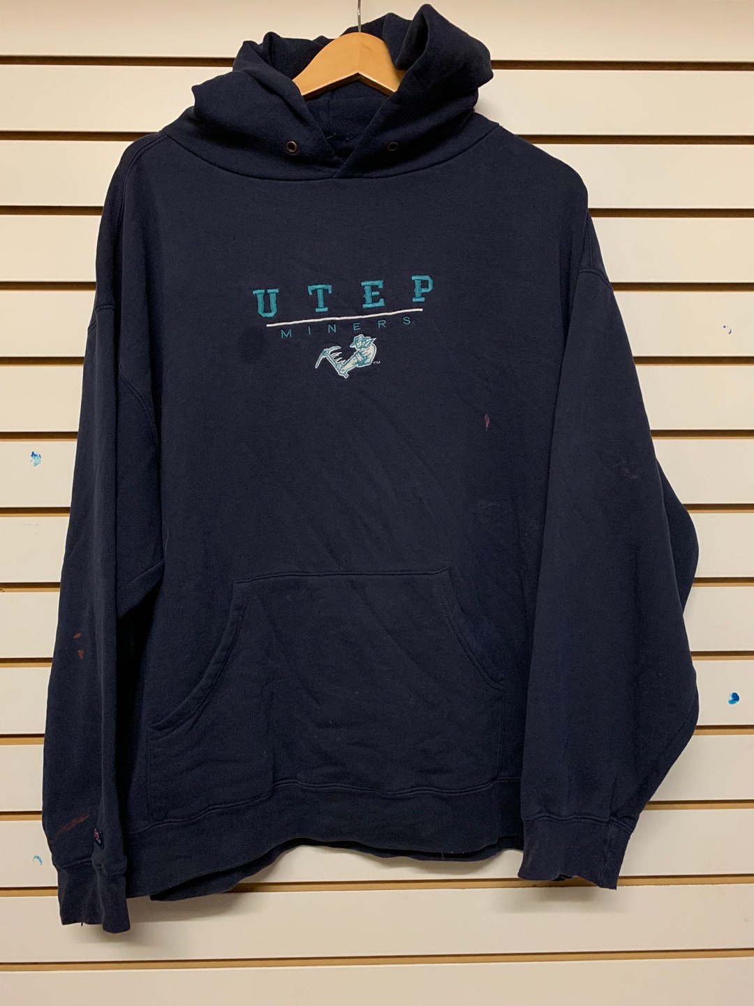 Vintage UTEP Miners Hoodie Sweatshirt Size 1990s 80s - Etsy