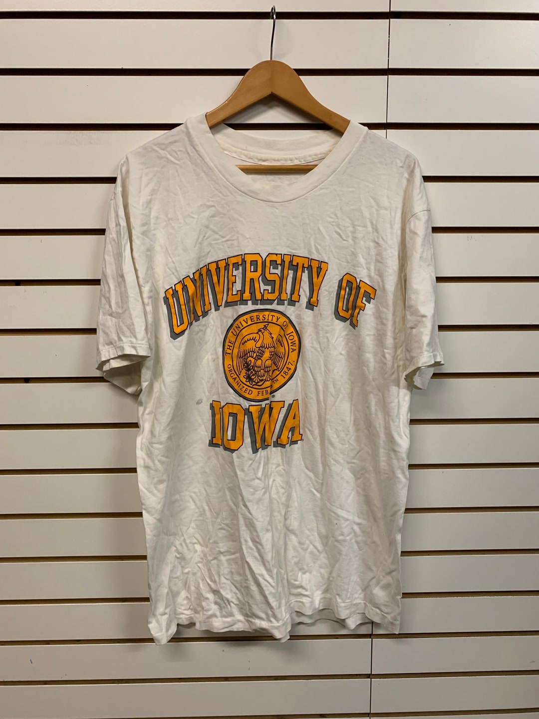 Vintage University of Iowa T Shirt Size XL 1990s 80s - Etsy
