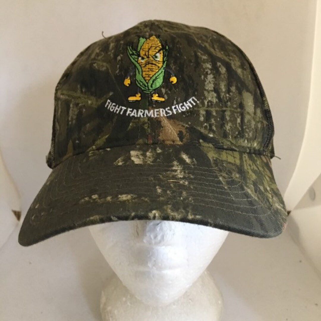 Vintage Fight Farmers Fight Camouflage Trucker Hat 1990s 1980s 80s 90s ...