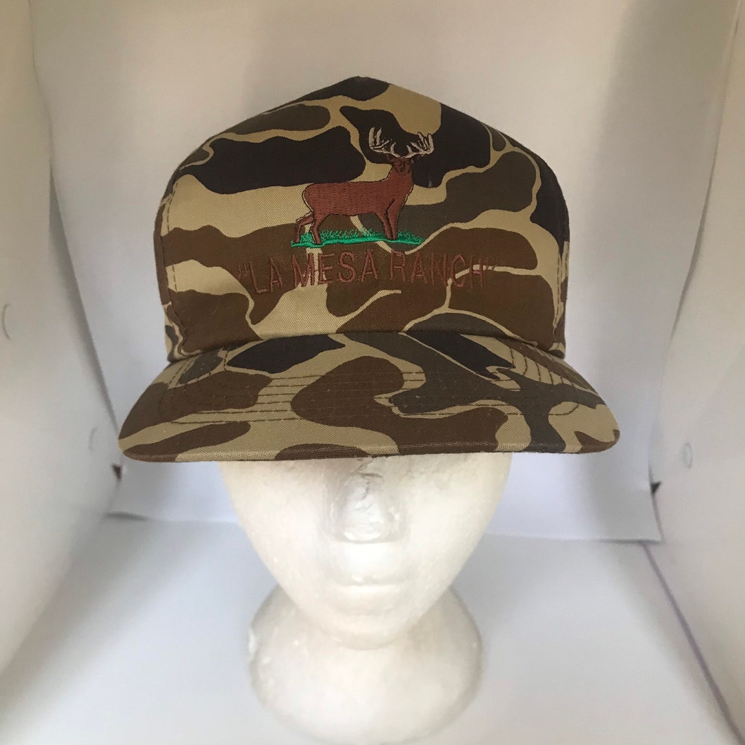Vintage La Mesa Ranch Trucker Snapback Hat Adjustable 1990s Camouflage ...