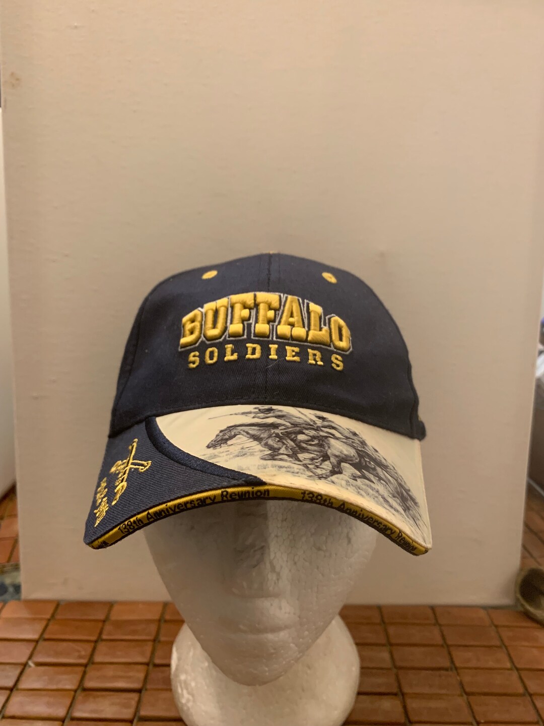 Vintage Buffalo Soliders Oklahoma Strapback Hat Adjustable 1990s 1980s ...