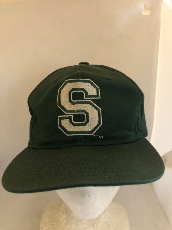 Vintage Michigan State SnapBack Hat 1990s 80s D12 - Gem
