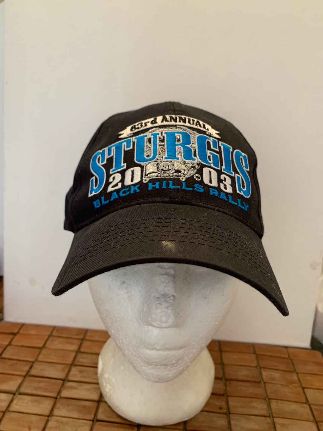 Vintage Sturgis Black Hills Rally 2003 Snapback Hat Adjustable 1990s ...