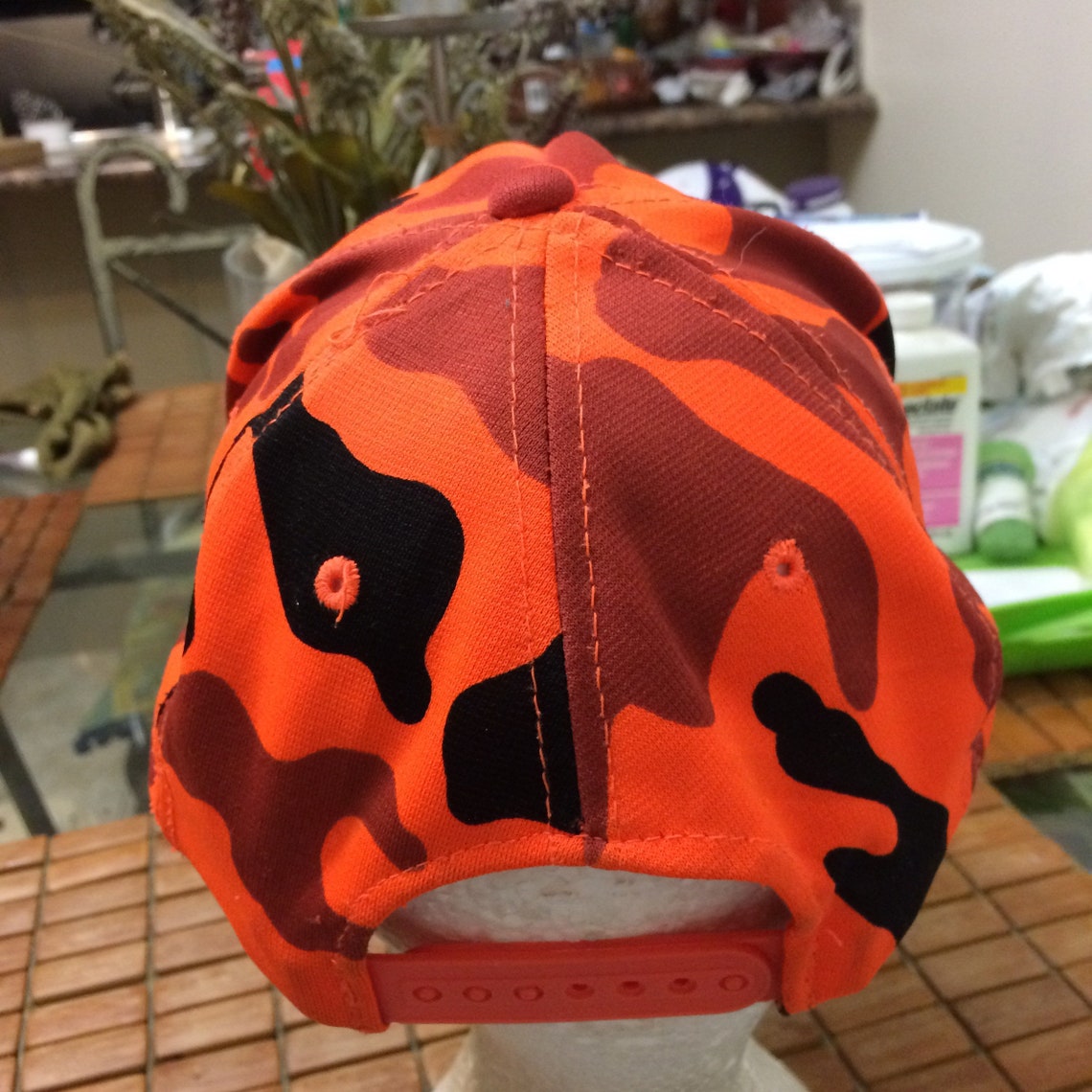 Vintage Orange camouflage Trucker Snapback hat 1980s | Etsy
