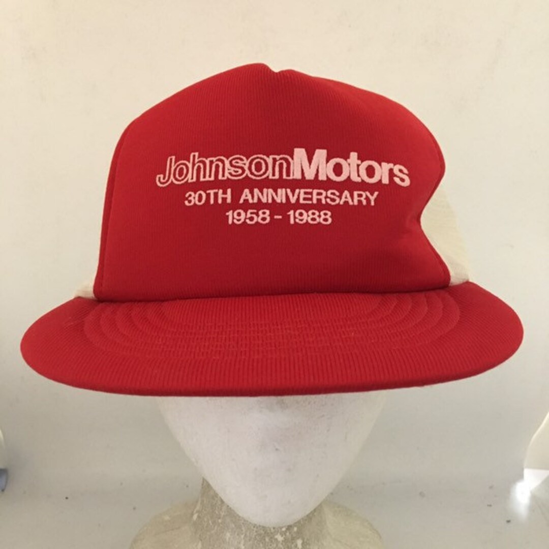 Vintage Johnson Motors 30th Anniversary 1988 Trucker Snapback Hat ...