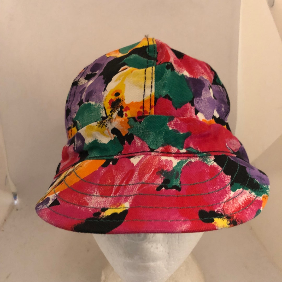 Vintage Floral Hippie 1960s 70s Hat Size 7 3/8 1990s 80s G1 - Etsy