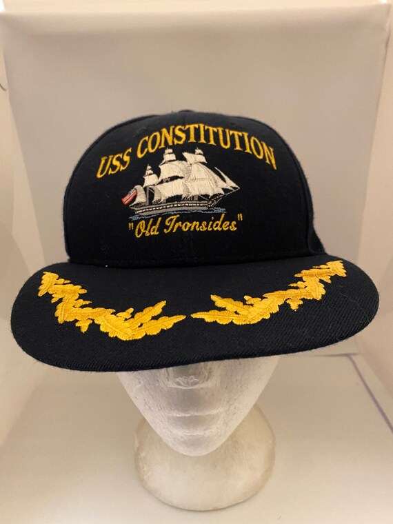 Vintage USS Trucker SnapBack hat 1990s 80s J13 - Gem