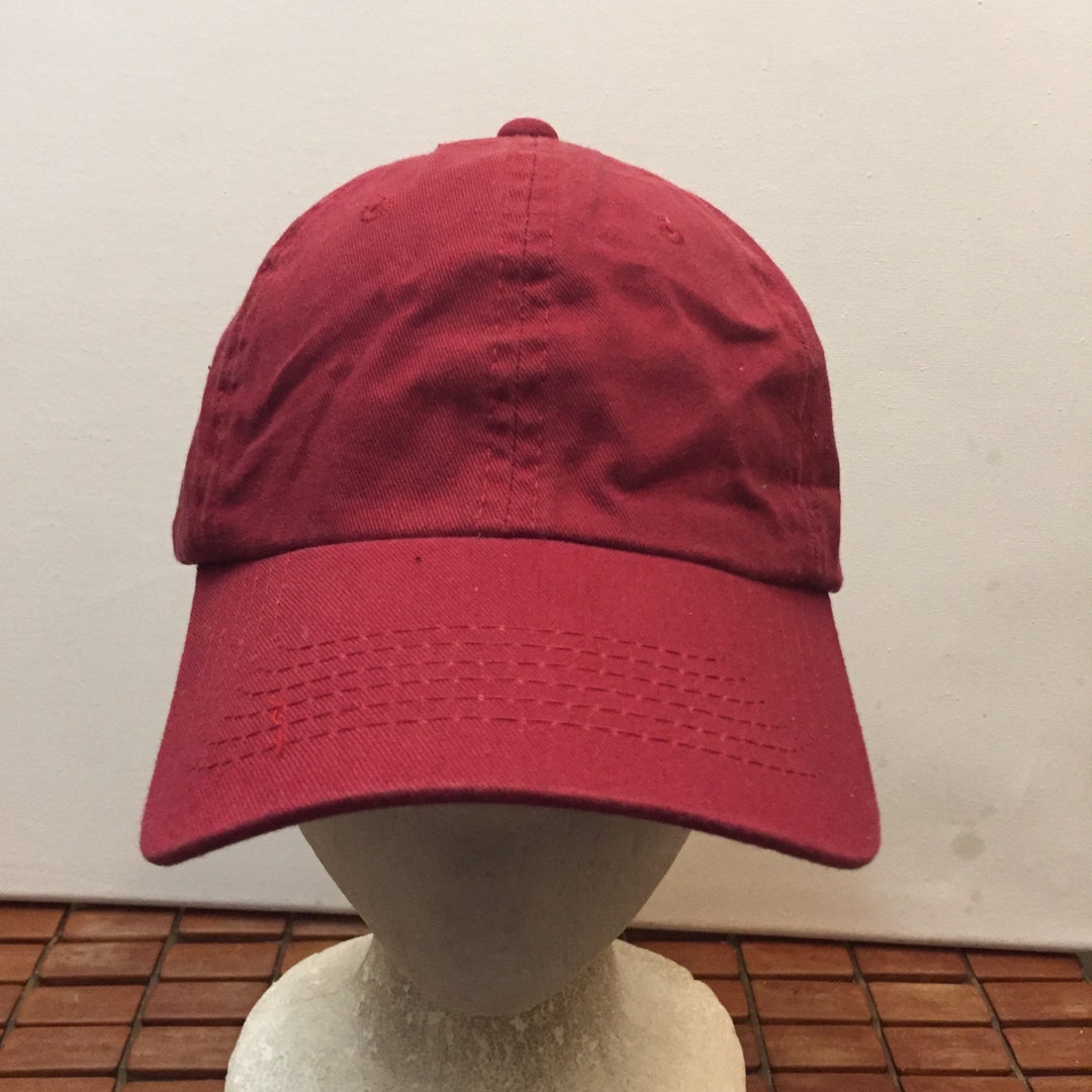 Vintage Blank Maroon Strapback Hat Adjustable 1990s 80s G1 - Etsy