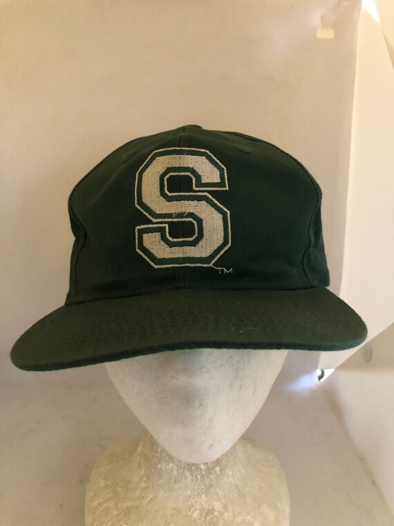 Vintage Michigan State SnapBack Hat 1990s 80s D12 - Gem