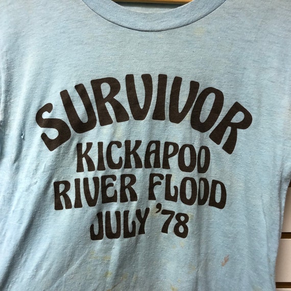 Vintage Survivor Kickapoo river flood July 1978 T shi… - Gem