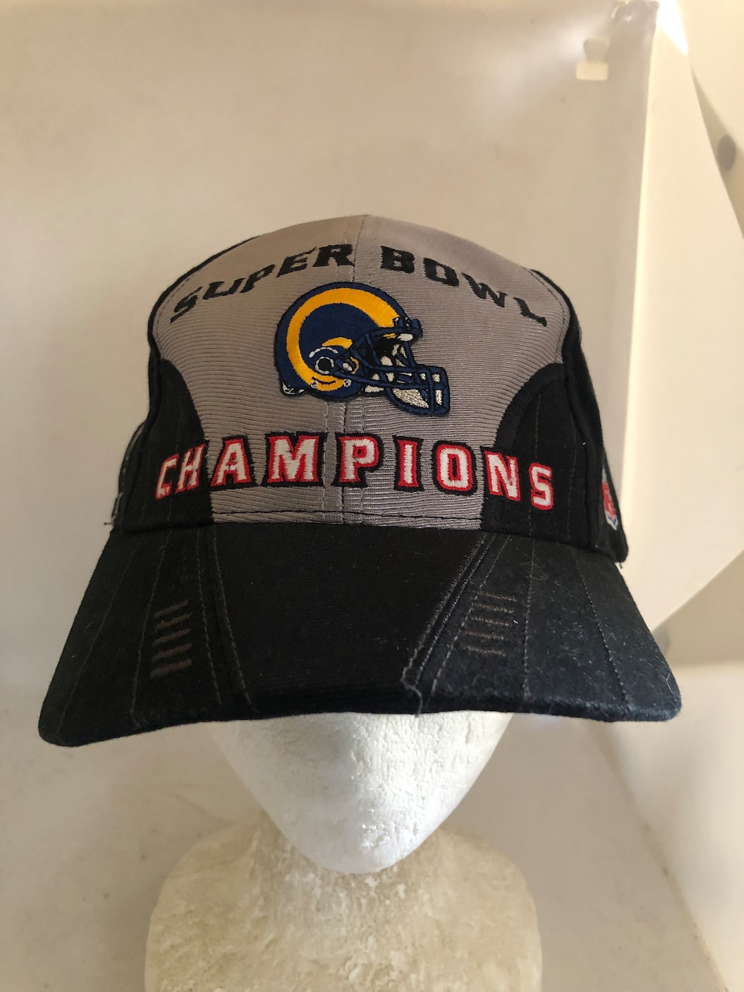 Vintage St. Louis Super Bowl 2000 Champions Strapback Hat 1990s 80s D12 ...