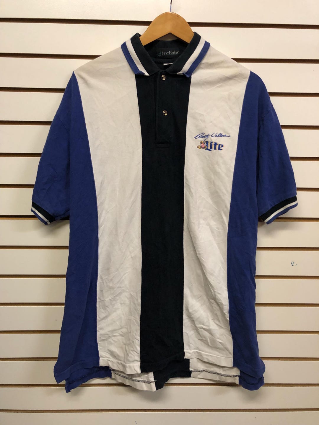 Vintage Rusty Wallace Miller Lite Nascar Polo Shirt Size Xl 1990s 80s ...
