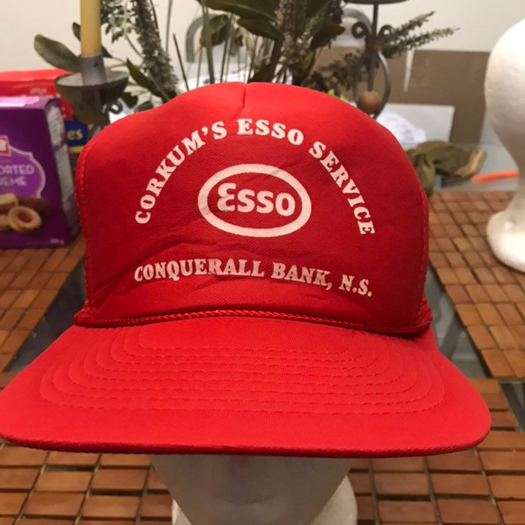 Sombrero Vintage Esso Trucker SnapBack 1980s 90s - Etsy España