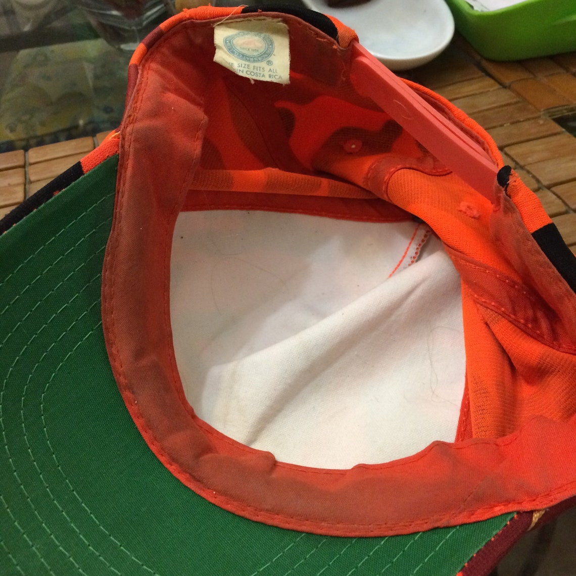 Vintage Orange camouflage Trucker Snapback hat 1980s | Etsy