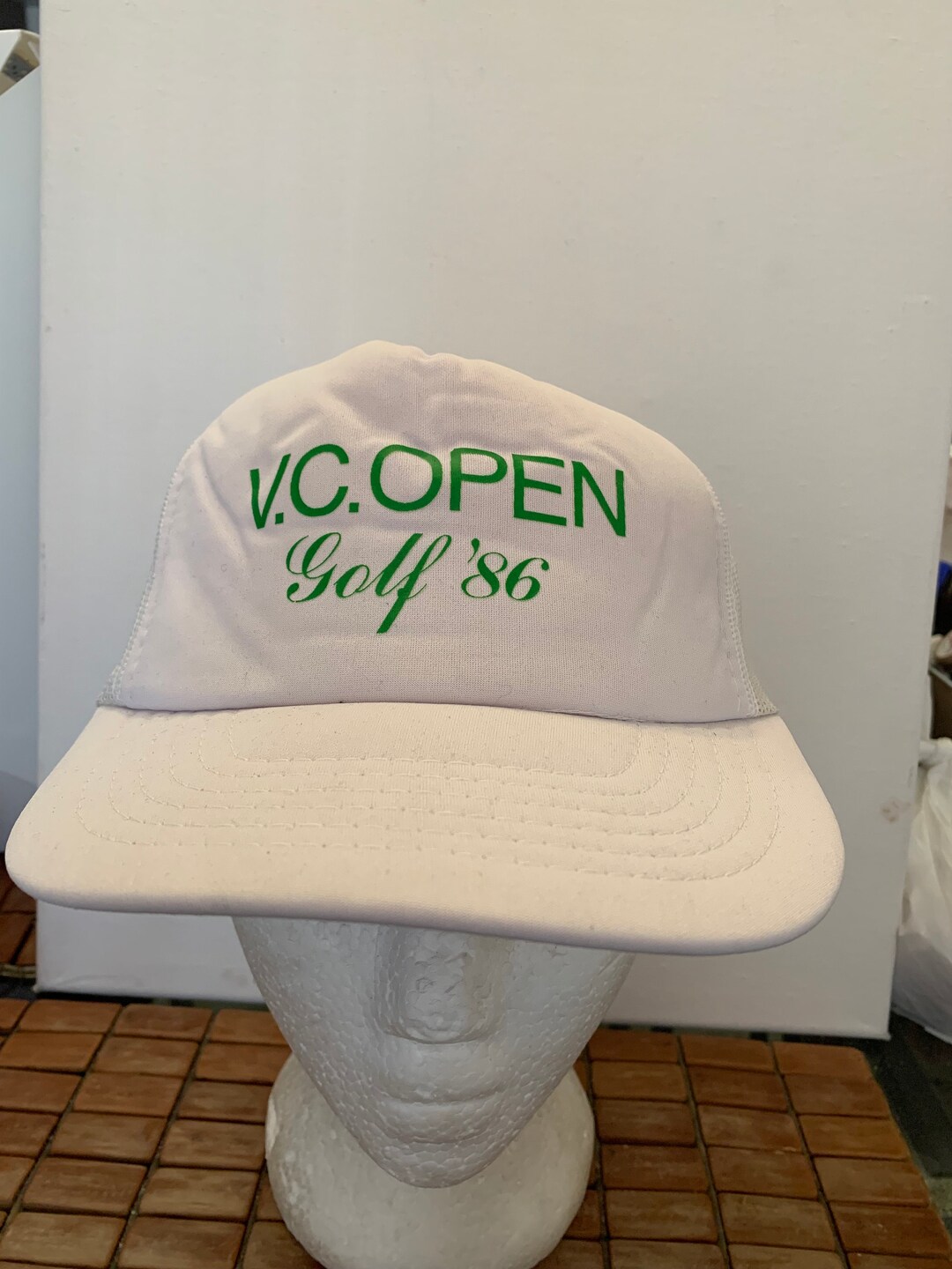 Vintage V C Open Golf 1986 Trucker Snapback Hat Adjustable 1990s 1980s ...