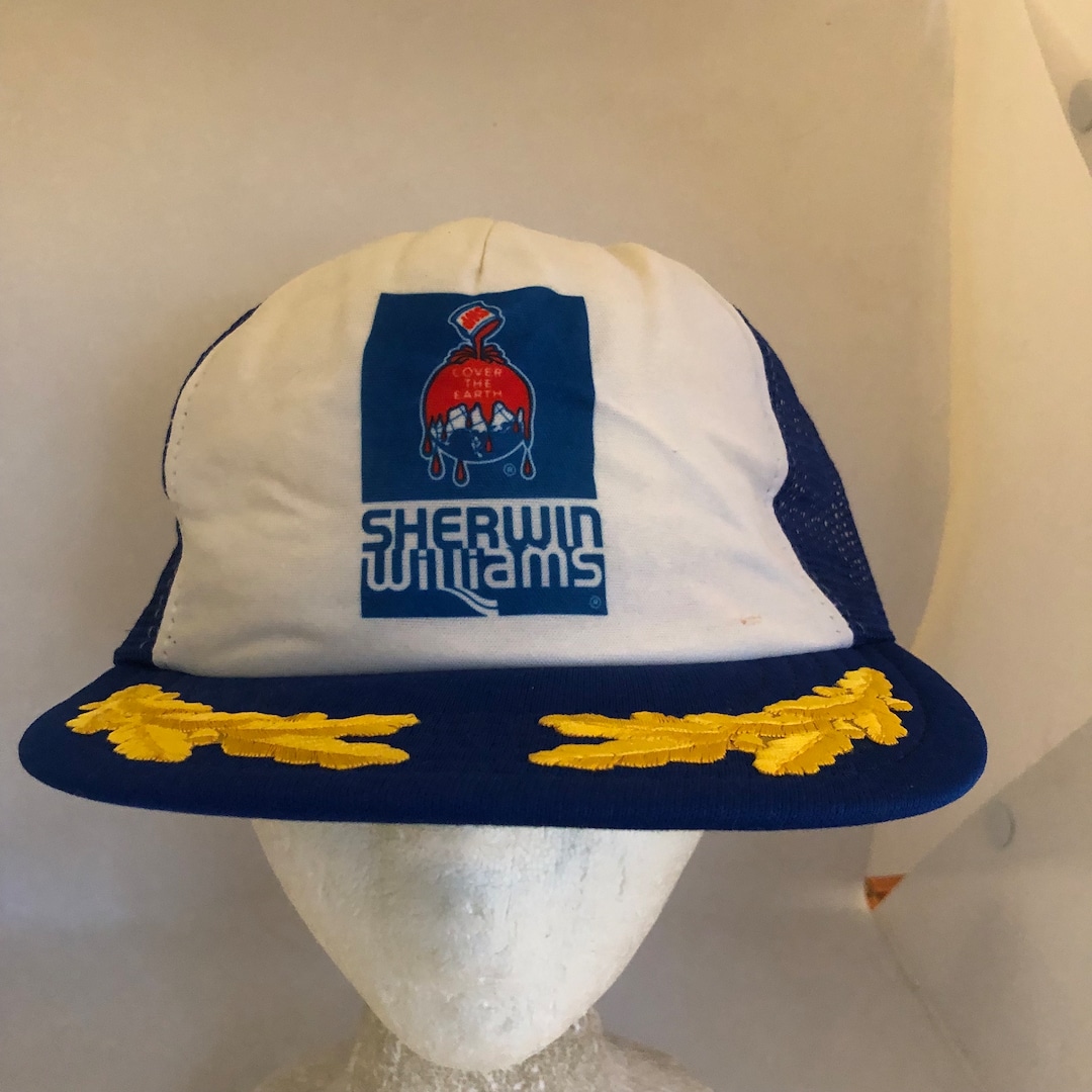 Vintage Sherwin Williams Paints Trucker Snapback Hat Adjustable 1990s ...