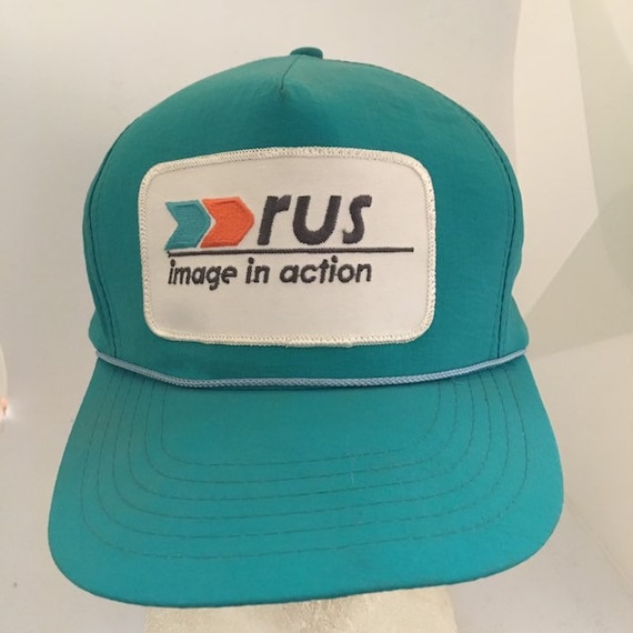 Vintage Rus Trucker SnapBack hat 1990s 80s D30 - Gem