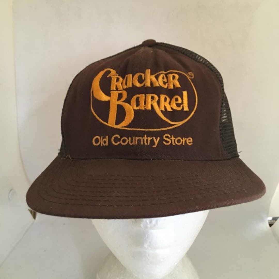 Vintage Cracker Barrel Old Country Style Trucker Snapback Hat 1990s ...