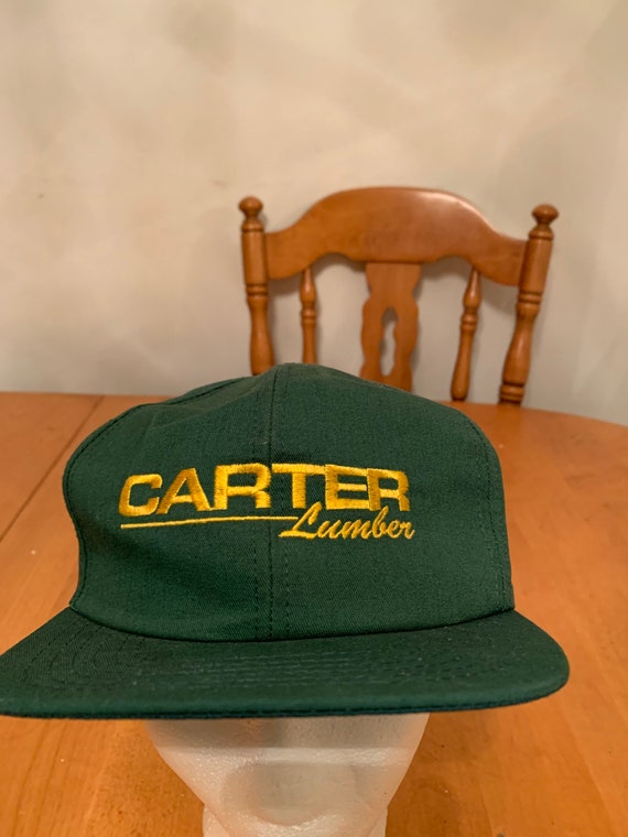 Vintage carter lumber Snapback hat 1990s 80s R1 - Gem