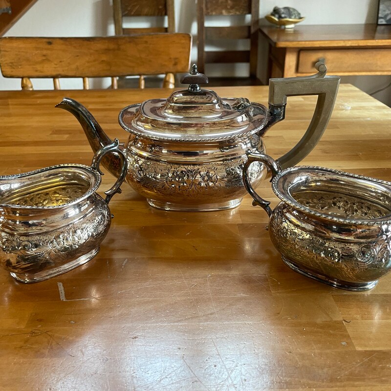 Silver Plate Tea Set - Etsy