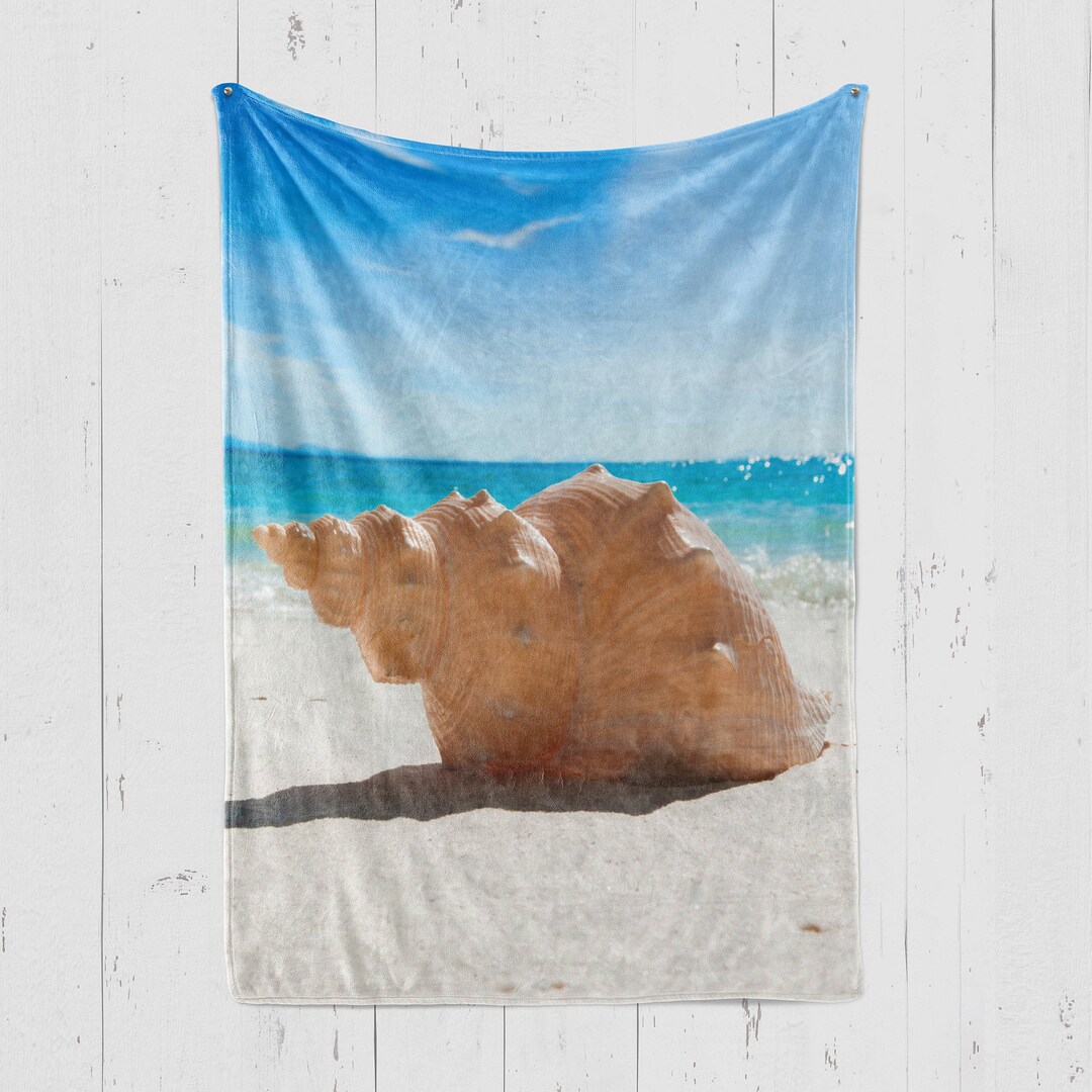 Seashell Blanket, Seashell Collector Gift, Gift for Beach Lover, Beach ...