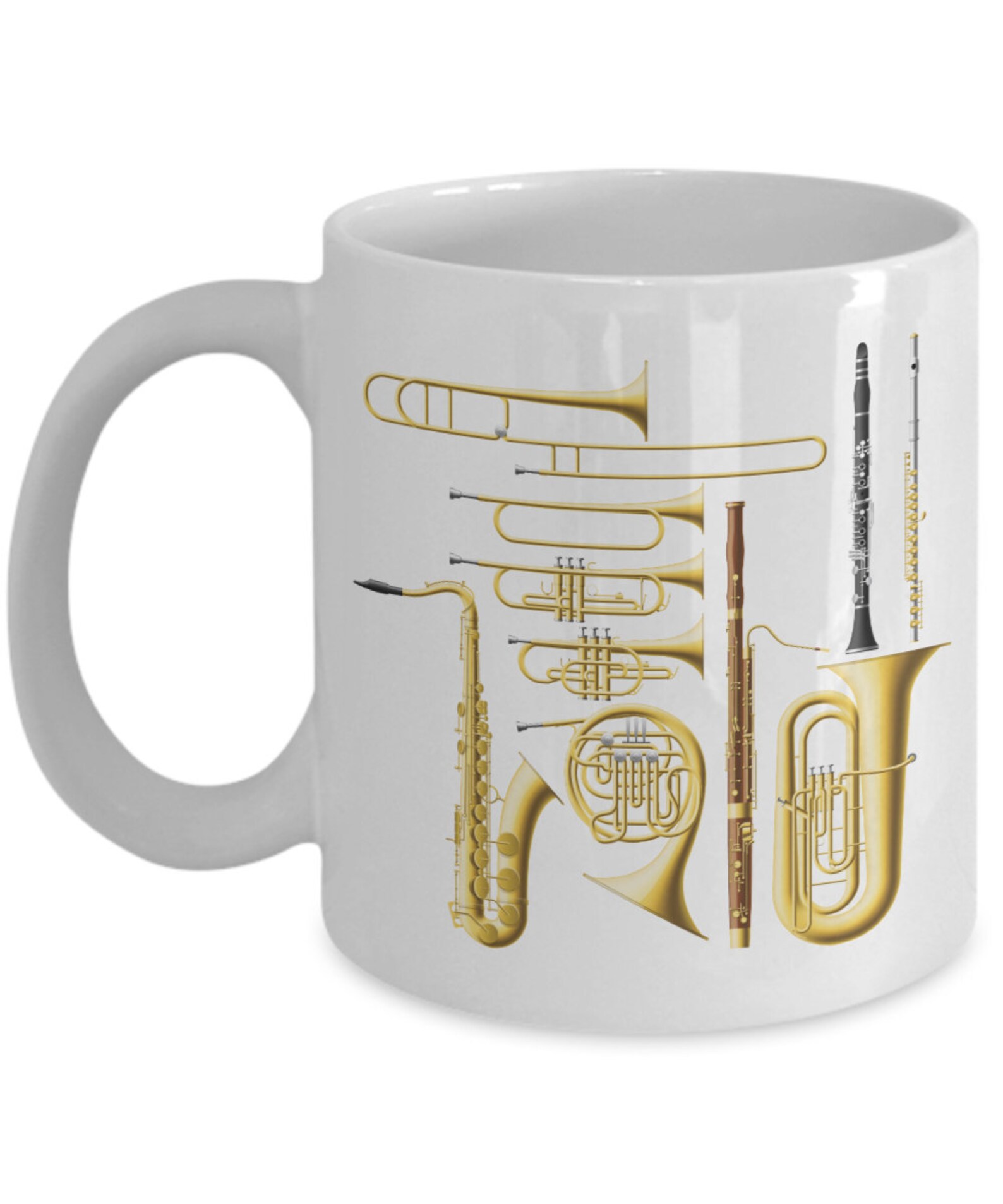 Wind Instruments Mug, Wind Instruments Cup, Wind Instrument Music Lover ...
