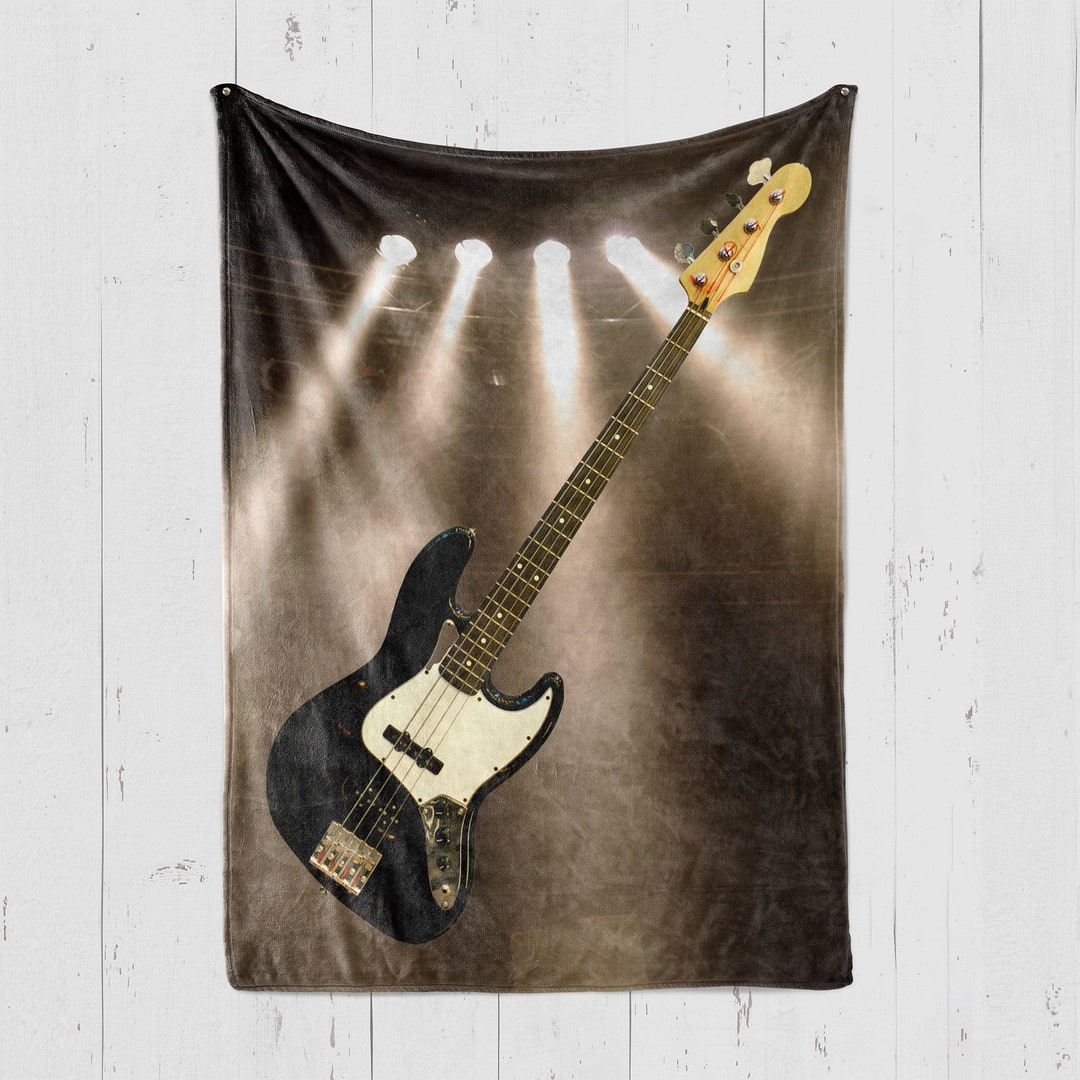 Bass Guitar Blanket, Bass Guitar Player Blanket, Bass Guitar Lover Gift ...
