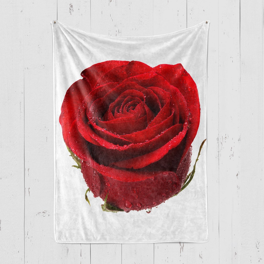 Red Rose Blanket, Red Rose Throw, Red Rose Lover Gift, Gift Ideas - Etsy