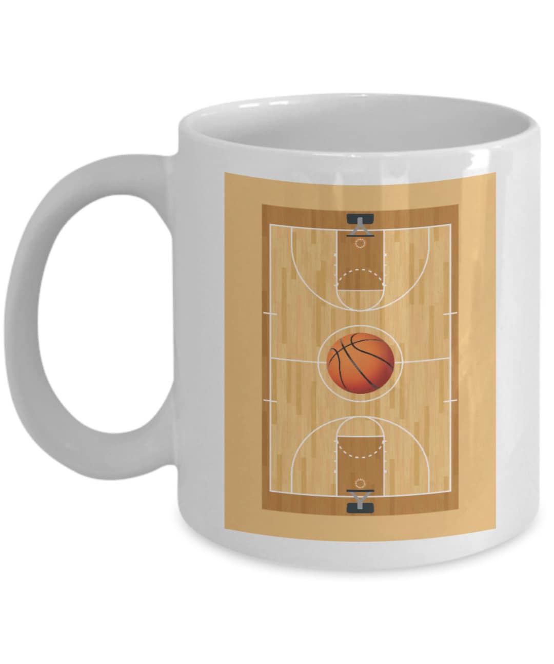 Basketball Court Mug, Basketball Court Cup, Basketball Lover Gift ...