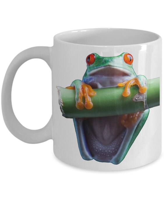 Green Tree Frog Mug Green Tree Frog Cup Green Tree Frog - Etsy