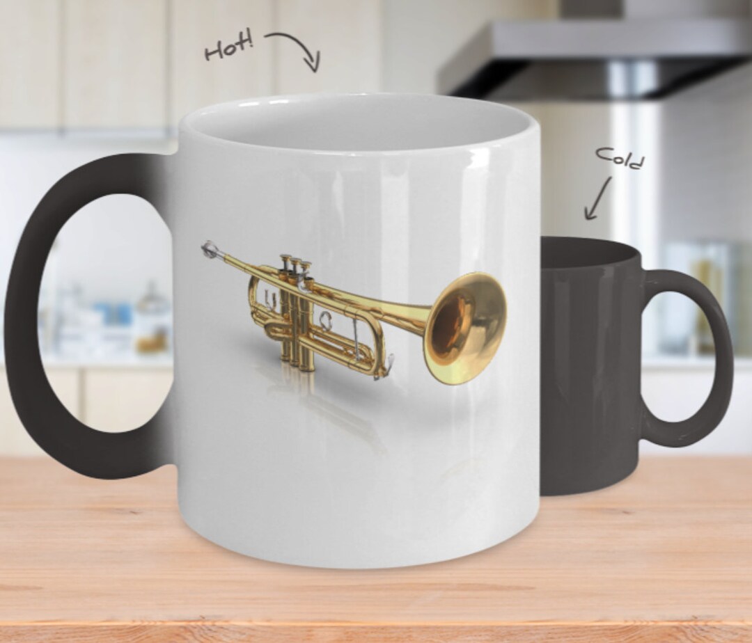 Trumpet Color Changing Mug, Trumpet Color Changing Cup, Trumpet Lover ...