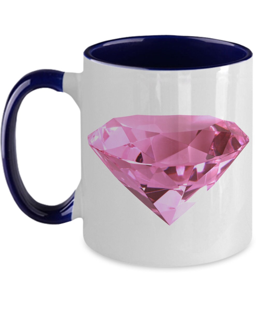 Pink Diamond Two Tone MUG, Pink Diamond Two Tone CUP - Etsy