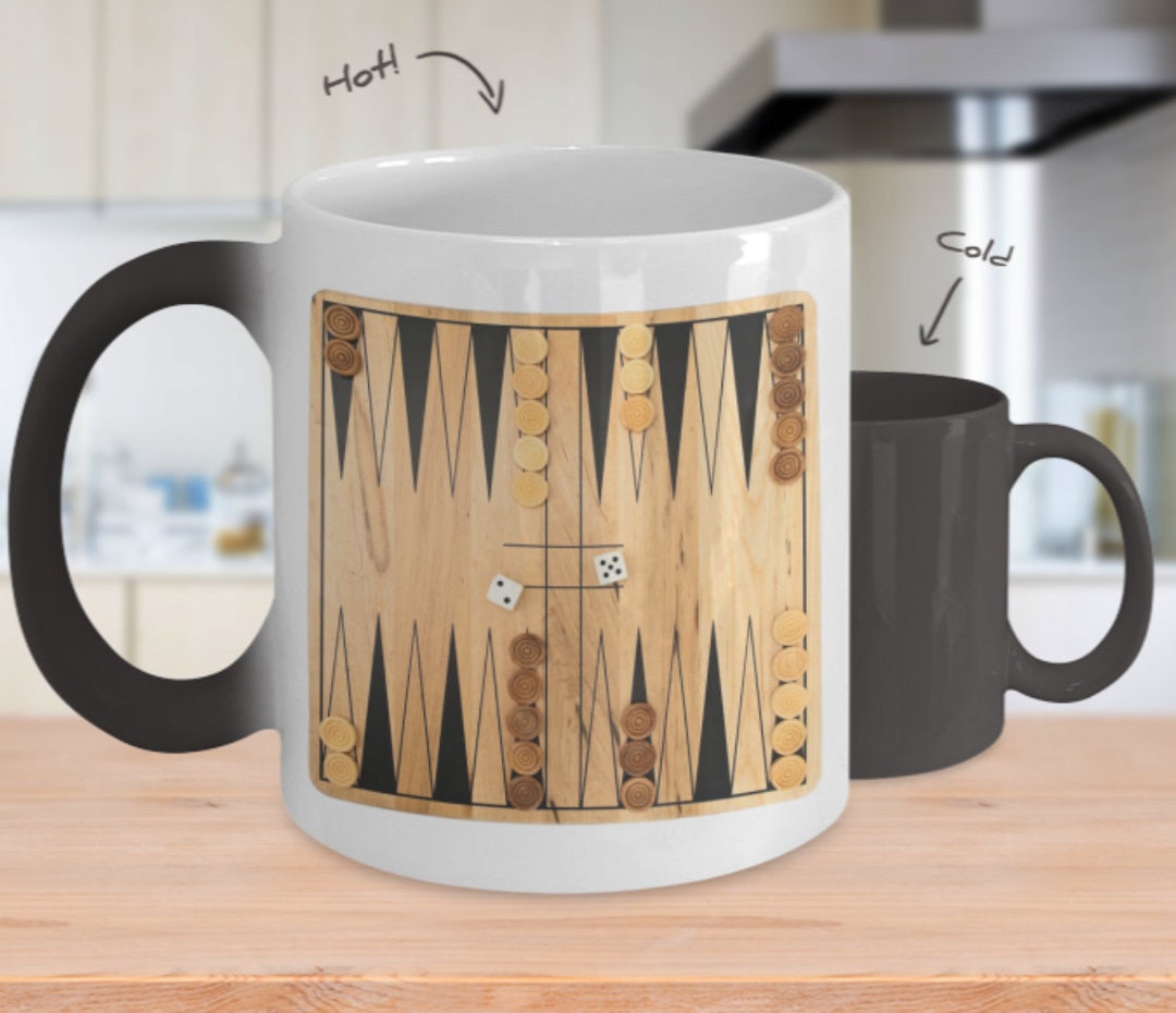 Backgammon Color Changing MUG, Backgammon Color Changing CUP ...