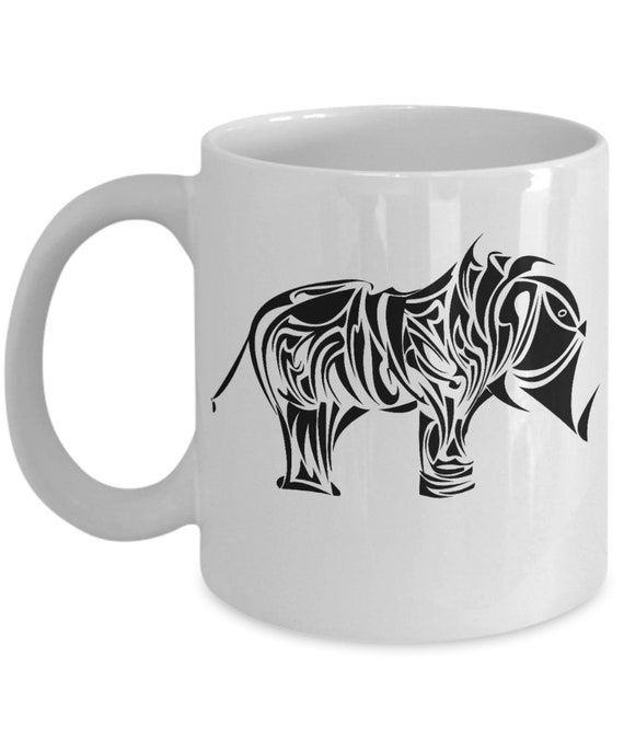 Elephant Mug Elephant Cup Kitchen Decor | Etsy