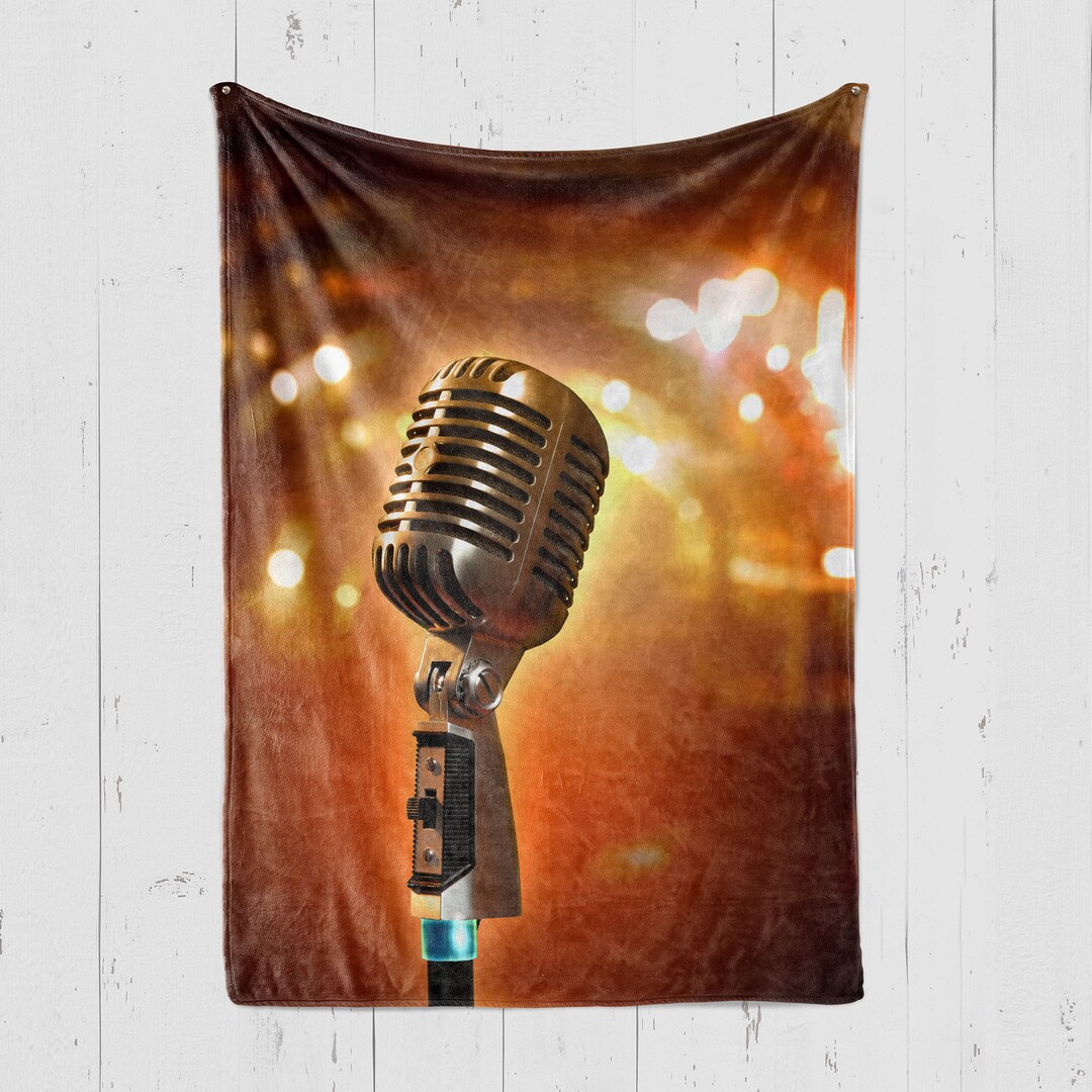 Microphone BLANKET, Singer Vocalist Blanket, Singer Gift - Etsy