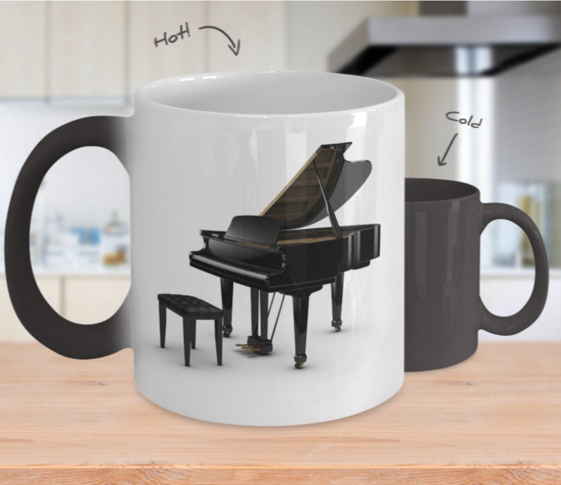 Grand Piano Color Changing Mug, Grand Piano Color Changing Cup, Grand ...