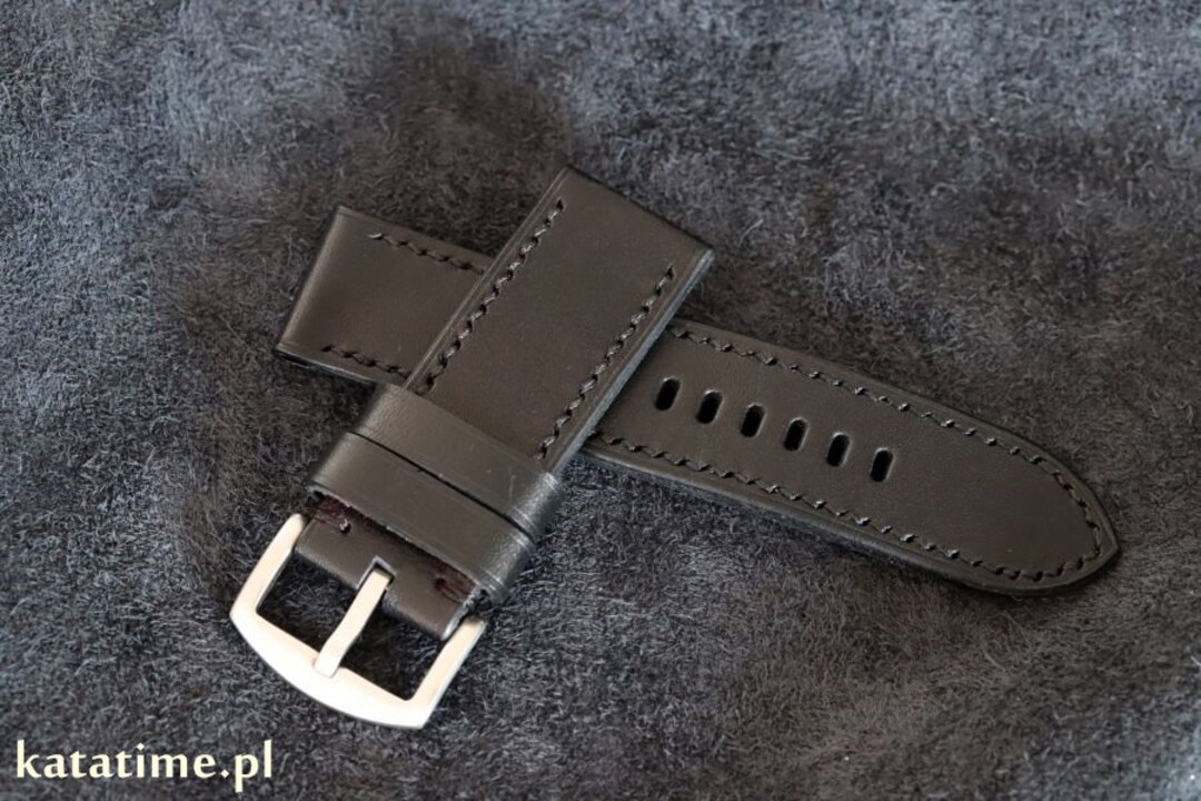WATCH STRAP Black Hand-stitched Leather 26 Mm FREE GIFTS - Etsy