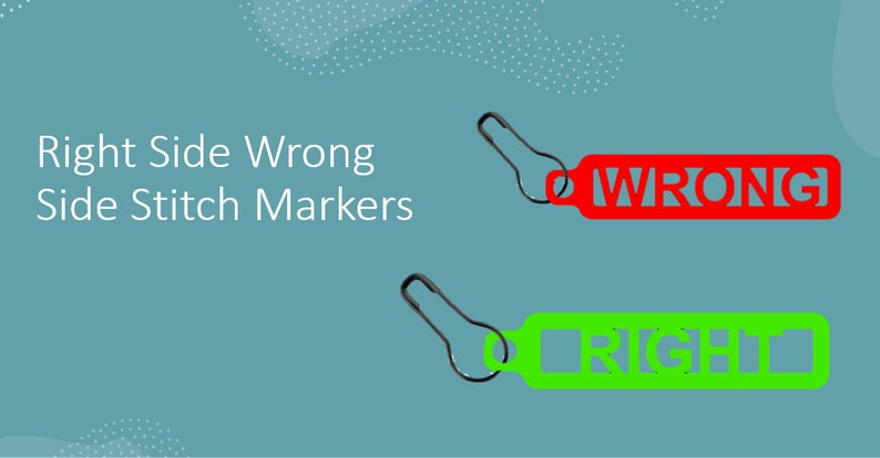 Right Side Wrong Side Stitch Markers, Holiday, Birthday, Christmas ...