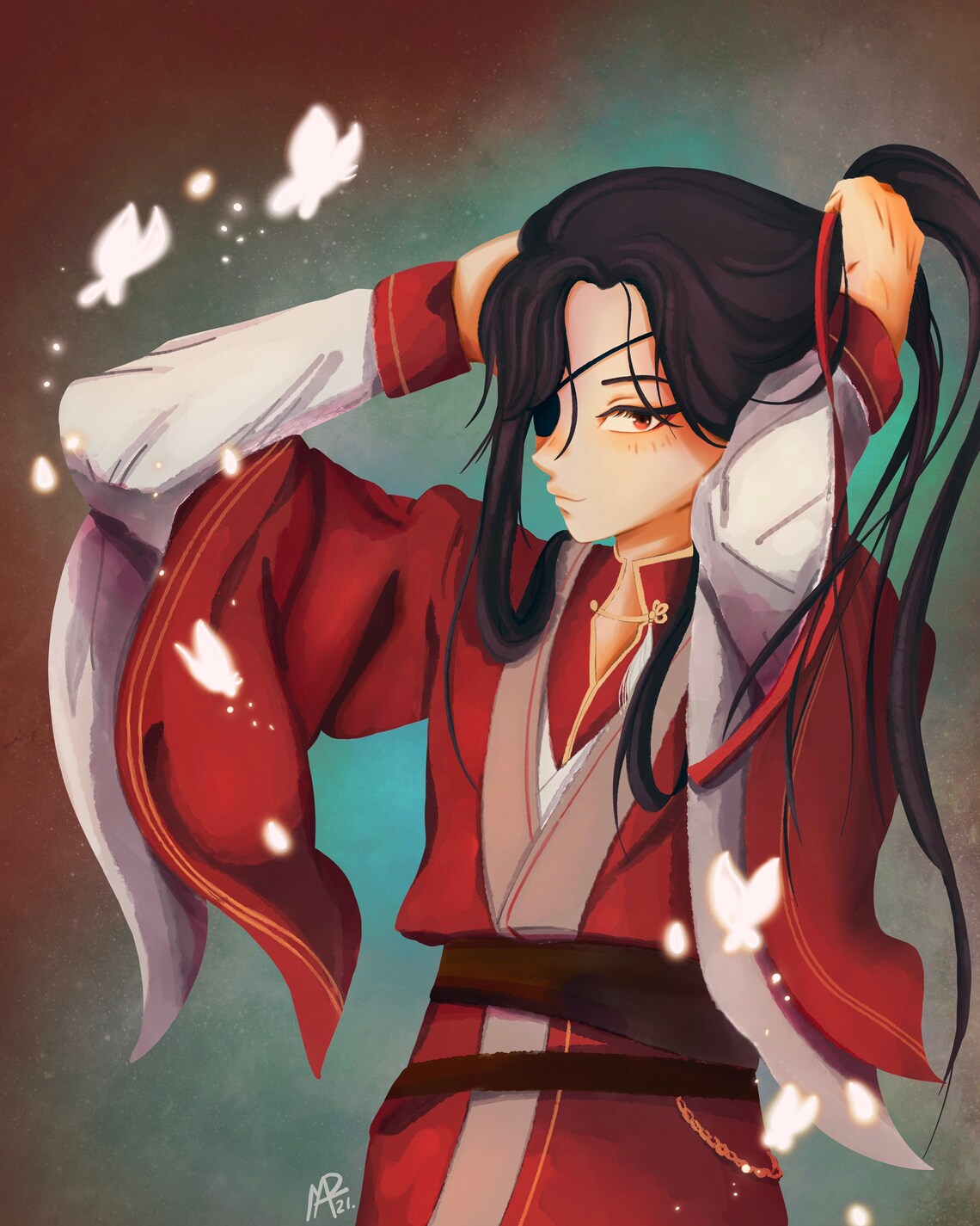 Hua Cheng is Shining Art Print San Lang Heavens Official | Etsy