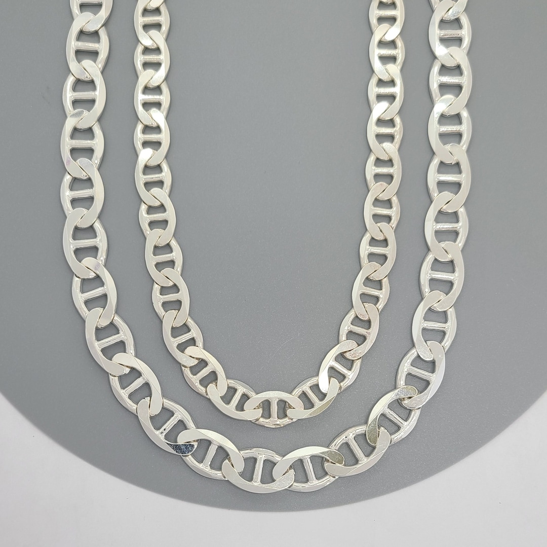 Chunky Mariner Link Chain, 925 Sterling Silver Jewelry, Men's Chunky ...