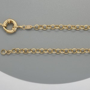 Rolo Chain, 5mm Link Chain, 18K Gold Filled Jewelry Open Link Chain ...