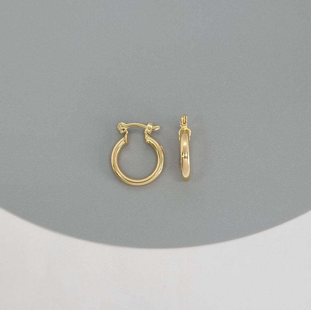 Plain Hoops 18K Gold Filled Hoops Simple Hoops Simple - Etsy