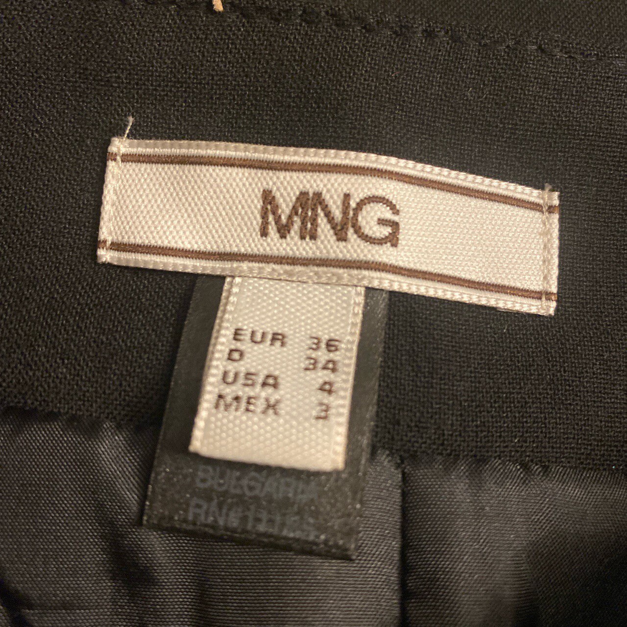 Black MNG Mango Pencil Skirt Western Pinup Style With Back Slit Size ...