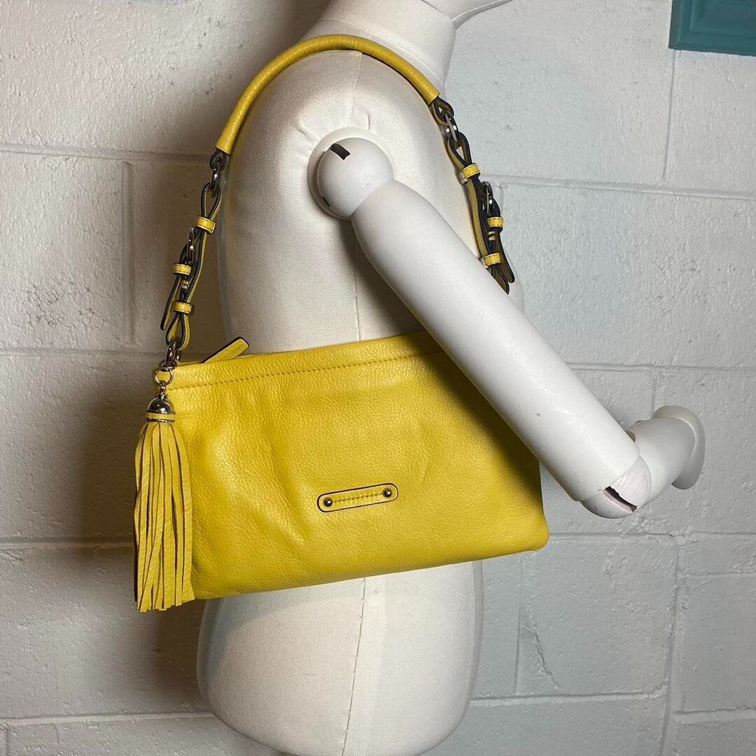 Yellow Danier Leather Purse - Etsy