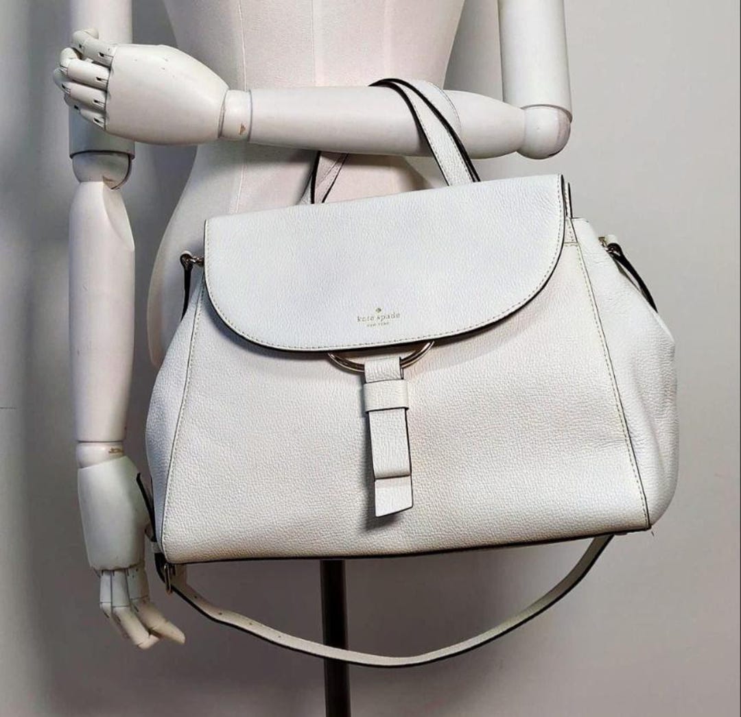 Kate Spade Clarke Street Jasper Satchel in Mortar (white) Pebbled ...
