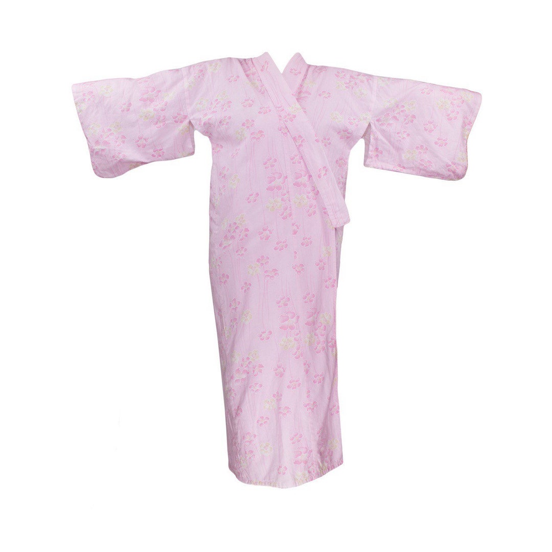 Classic Pastel Pink Cotton Long Yukata Kimono Cherry Blossoms - Etsy